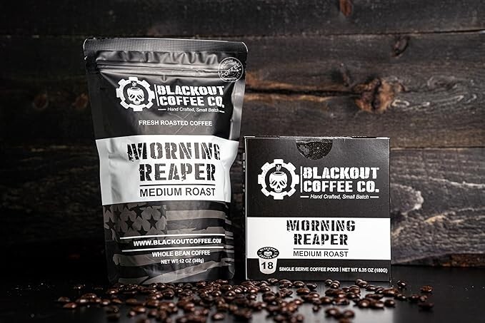 Blackout Coffee Morning Reaper Medium Roast Coffee – 12 oz Bag (Ground ...