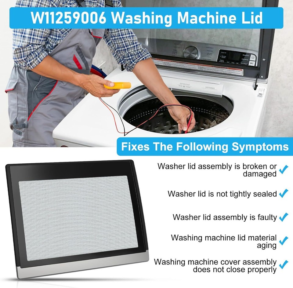UPGRADED W11259006 Washer Lid Assembly For Whirlpool Maytag Washer | eBay