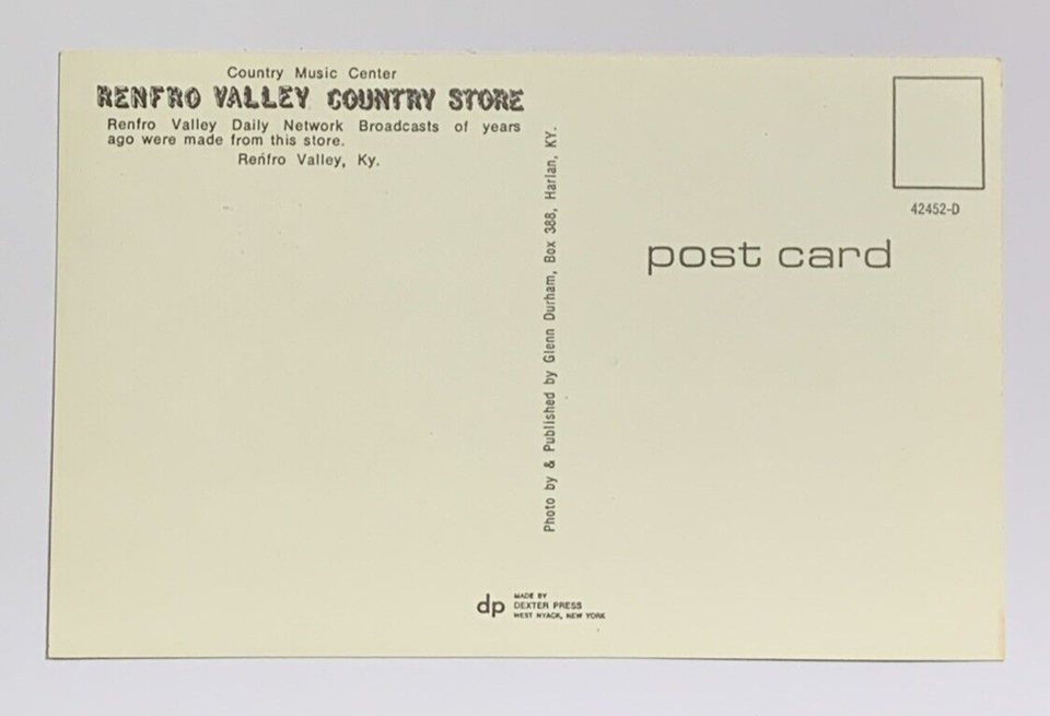 Renfro Valley Country Music Store Kentucky Postcard | eBay