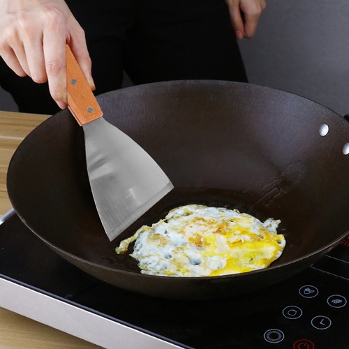 2 PCS Kitchen Tool Stainless Steel Steak Spatula Bbq Cooking Triangular ...