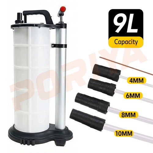 9L Waste Oil Fluid Suction Manual Extractor Pump Vacuum Fuel Car Boat ...