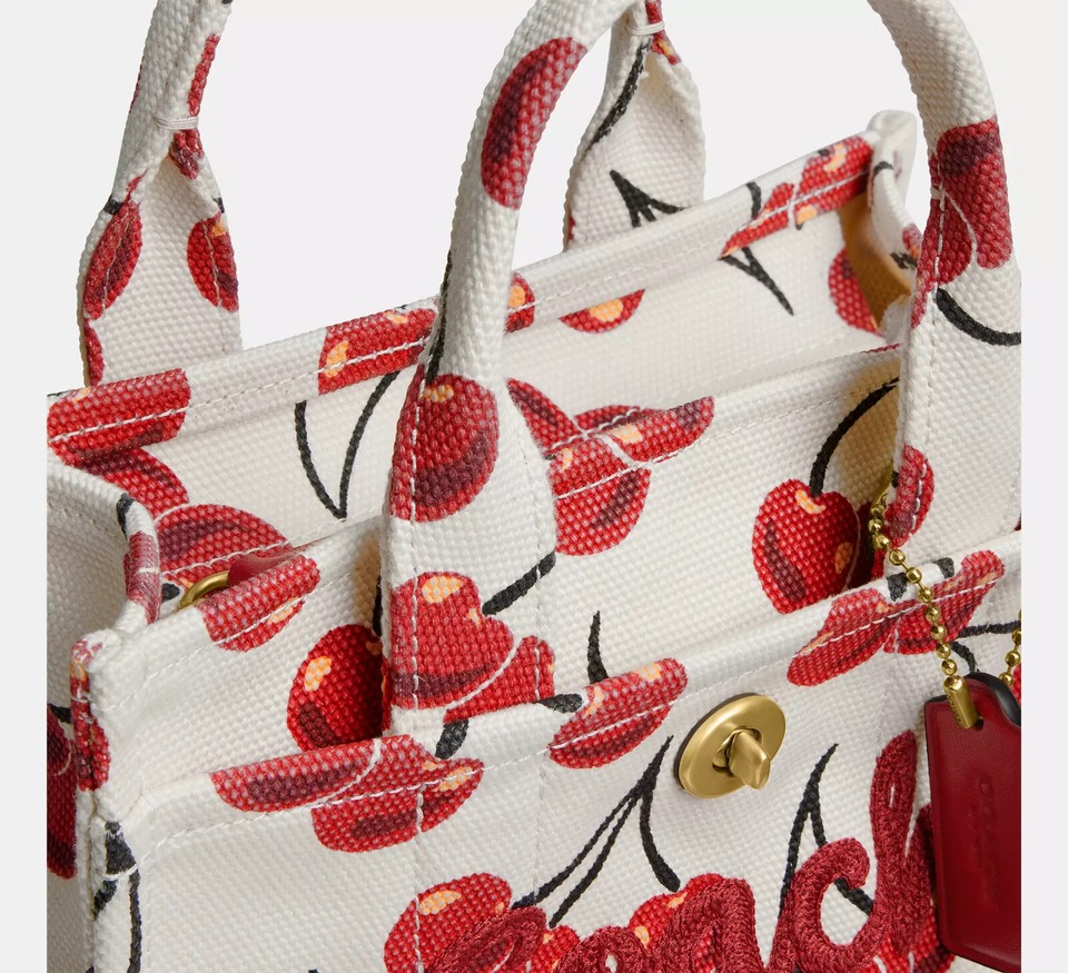 NWT COACH Woman's Handbags Cargo Tote Bag 20 with Cherry Print CZ104 | eBay