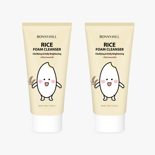 New Lot 2x Korean BONNYHILL Rice Foam Cleanser 170ml 5.7fl oz Claryfing ...