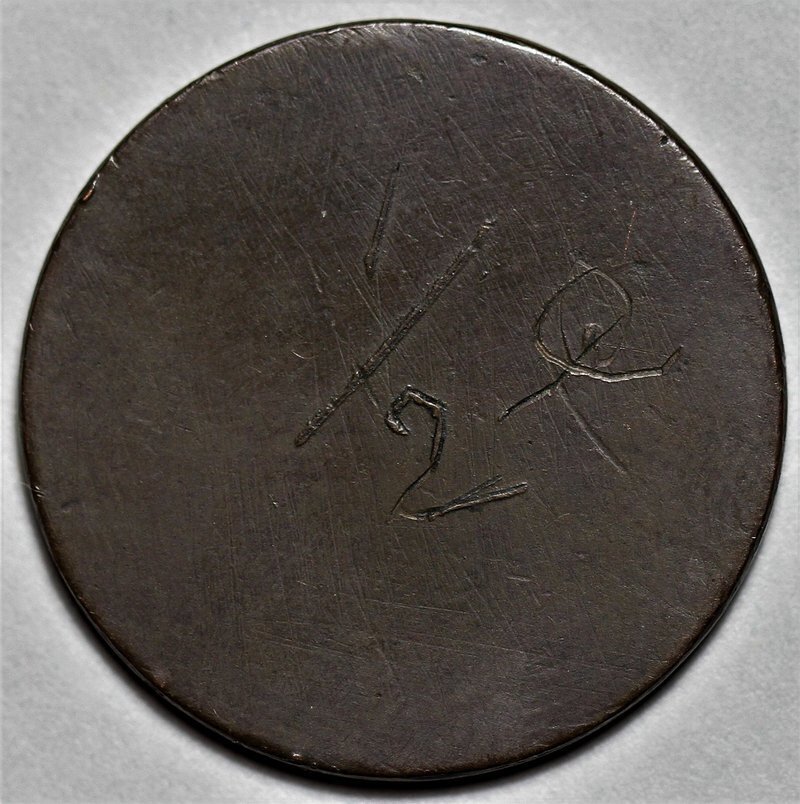 1806 Draped Bust Half Cent - Altered/Graffiti - US 1/2c Copper Coin | eBay