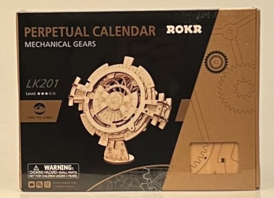 Sealed ROKR Perpetual Calendar Mechanical Gears LK201 3D Wooden Puzzle ...