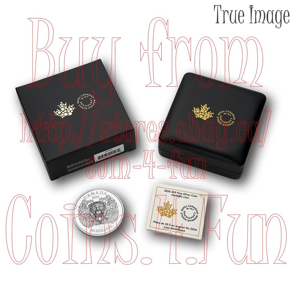 2026 - Heraldic Animal #2 - Lion - $50 Proof Pure Silver EHR/UHR Coin ...