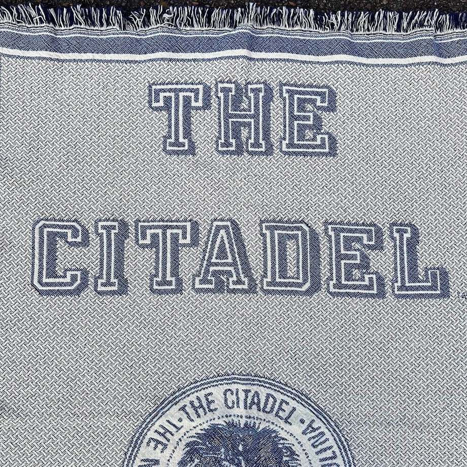 Vintage The Citadel Military College of the South Woven Tapestry Throw ...