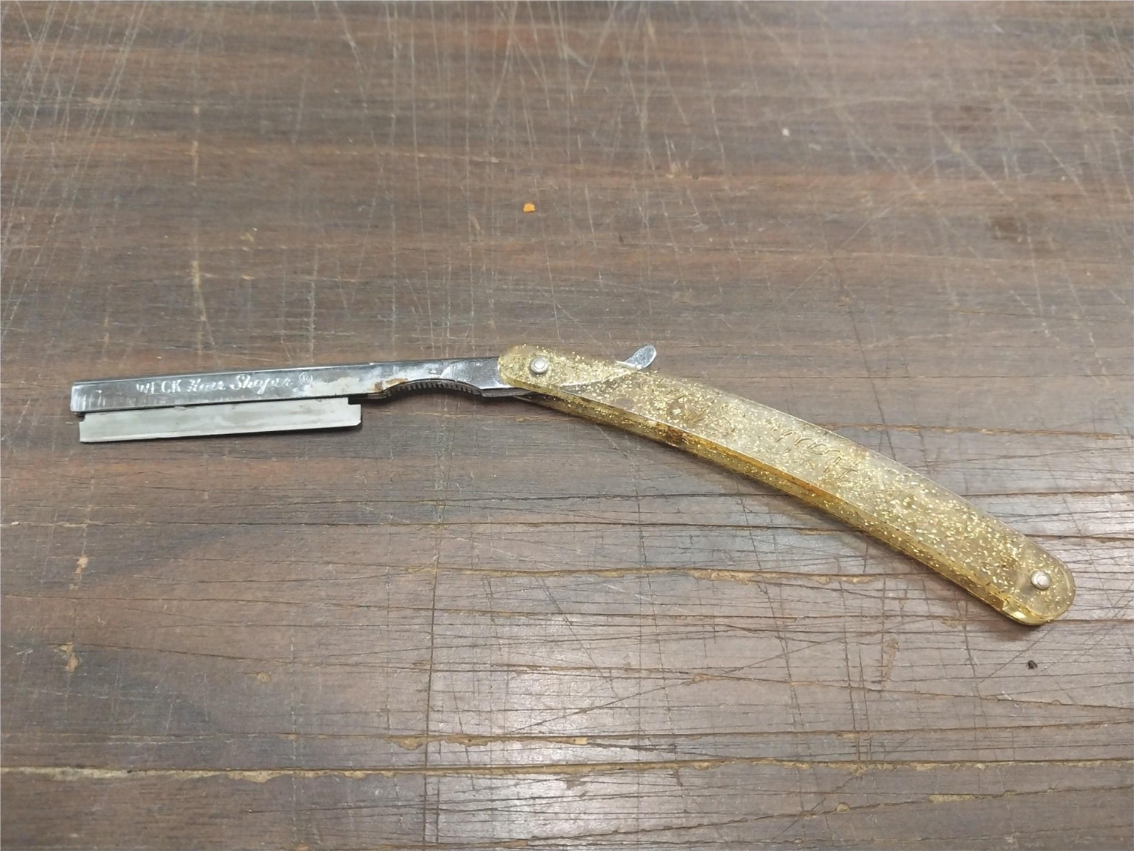 Wreck Hair Sharpener E Weck Co L1C1 NY USA Gold Sparkles Handle ...