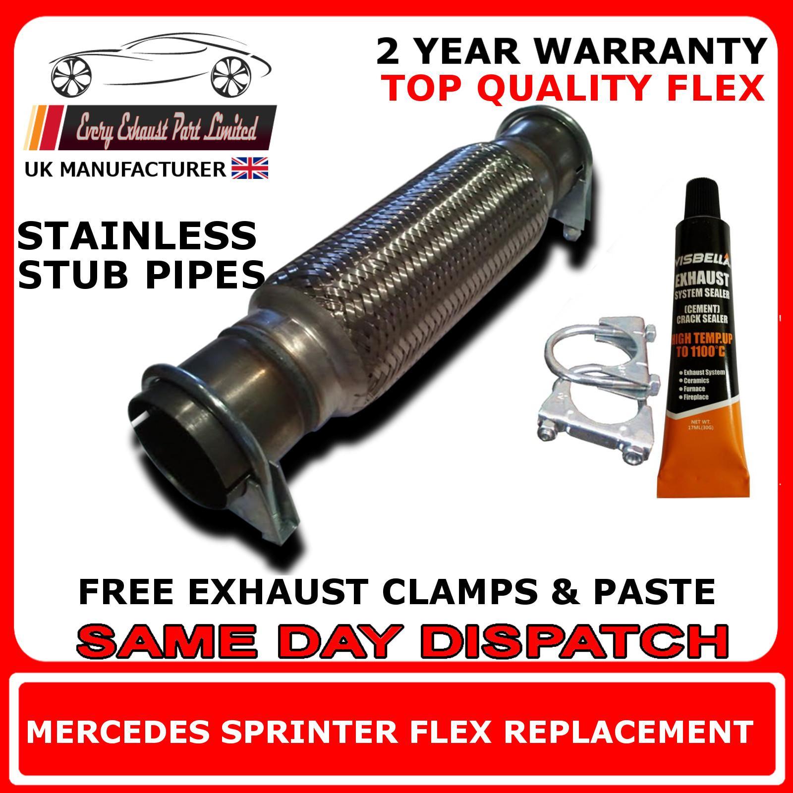 mercedes sprinter 2.1cdi exhaust flexi flex front repair pipe 2006 ...