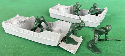Marx Recast - 2 WWII Landing Craft - 1990s production - 54mm figures ...
