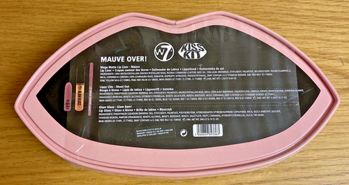 & W7 Lip Kit Liner Lipgloss Lipstick Shaped Tin Gift Set - Mauve Over ...