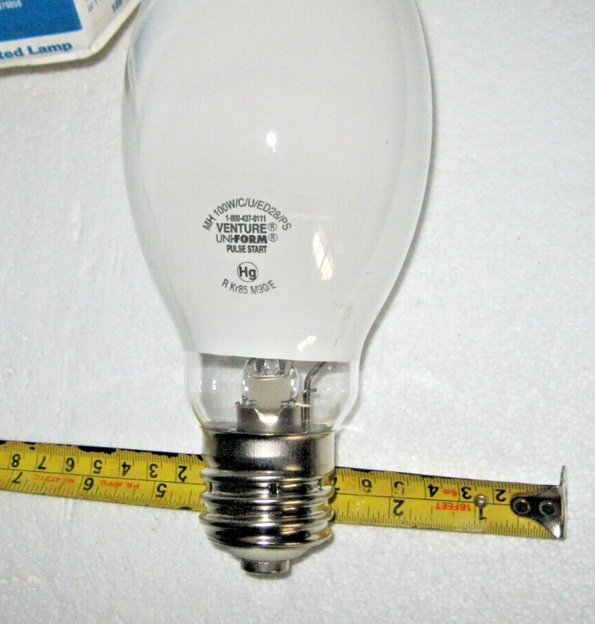 VENTURE MH100W/C/U/ED28 PS METAL HALIDE LIGHT BULB LAMP COATED MH E39 ...