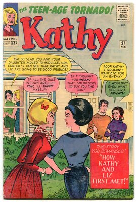 Kathy #27 1964- Marvel Humor- Stan Goldberg Origin issue Final issue FN ...