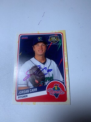 Jordan Carr Signed Card IP Auto Cedar Rapids Kernels 2024 | eBay