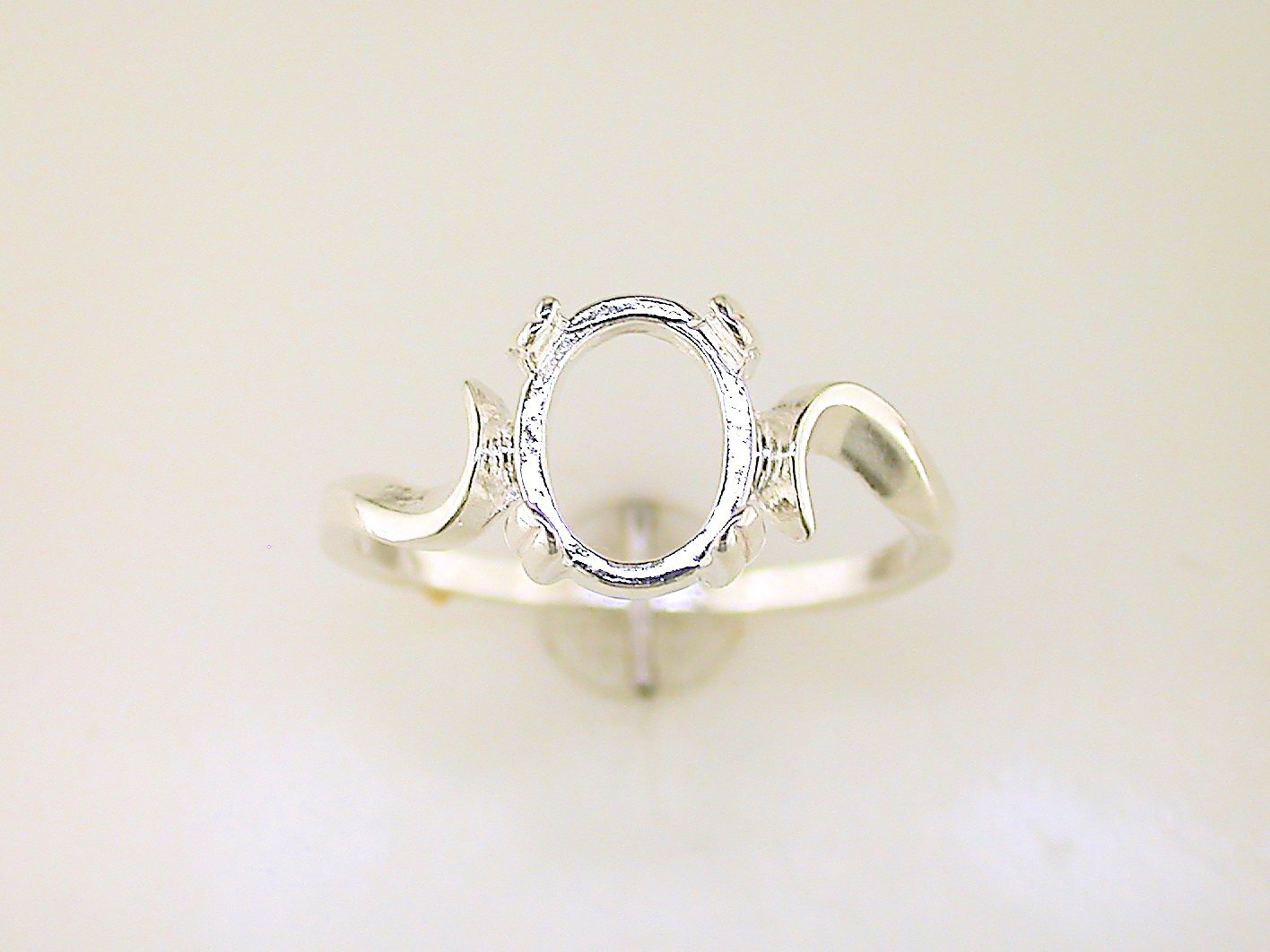 Oval Cabochon Swirl Ring Setting Sterling Silver | eBay