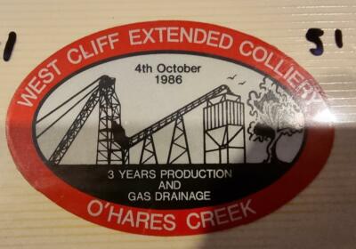 Colliery Sticker Westcliff Extended Colliery O'Hares Creek 4th Oct As ...