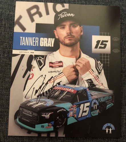 Nascar Truck Driver #15 Tanner Gray Place Of Hope Autographed 2025 ...
