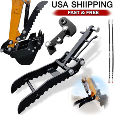 L-Shaped Bracket Hydraulic Thumb Clip For Mini Excavators Attachments 3 ...