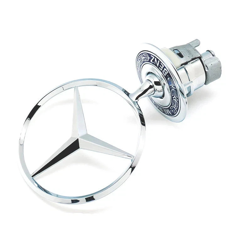 Mercedes Benz Bonnet Raised Star Emblem Badge Chrome C E S CLK Class ...
