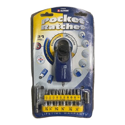 Alltrade Pocket Ratchet Socket Set #270016 Collapsible Compact Stubby ...