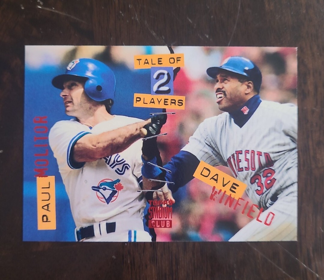 1994 Topps Stadium Club Paul Molitor/Dave Winfield #526 Tale of 2 ...
