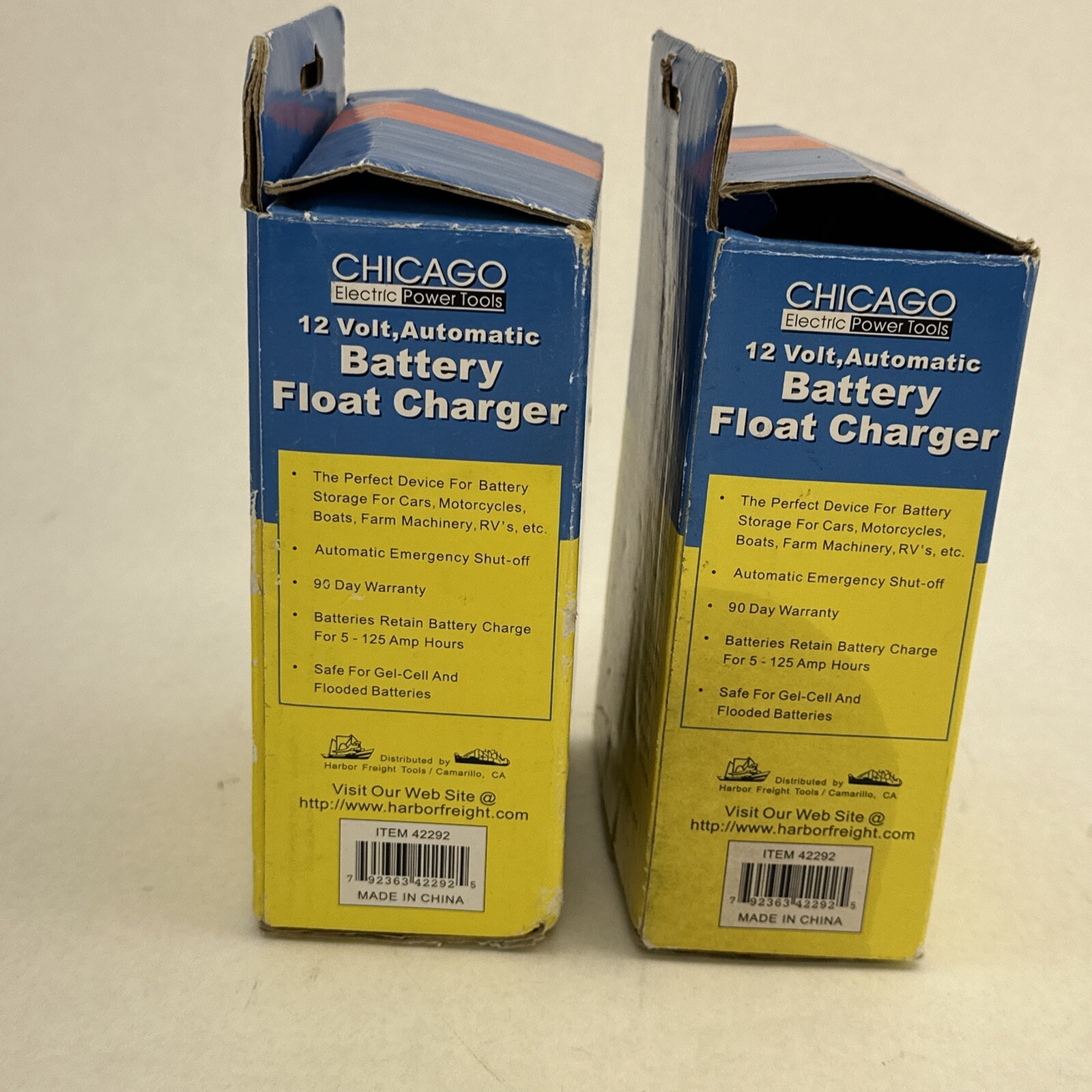 Lot of 2 Chicago Electric 12 Volt Automatic Battery Float Charger Item ...