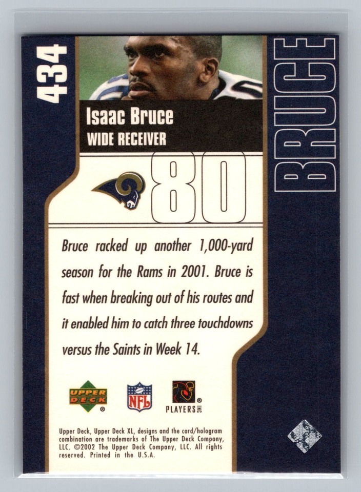 Isaac Bruce 2002 Upper Deck XL #434 St. Louis Rams C28 | eBay