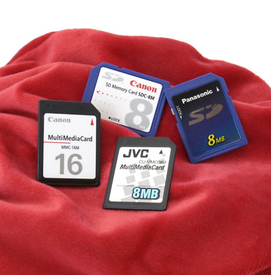 SD Card Low Capacity 8MB 16MB 32MB Genuine OEM Canon JVC Panasonic Fuji ...