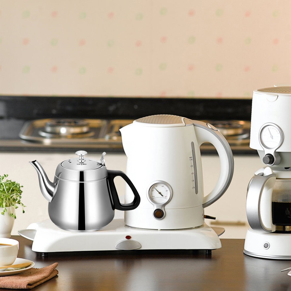 1.5L Metal Water Boiling Kettle Pot With Tea Strainer Stainless Steel ...