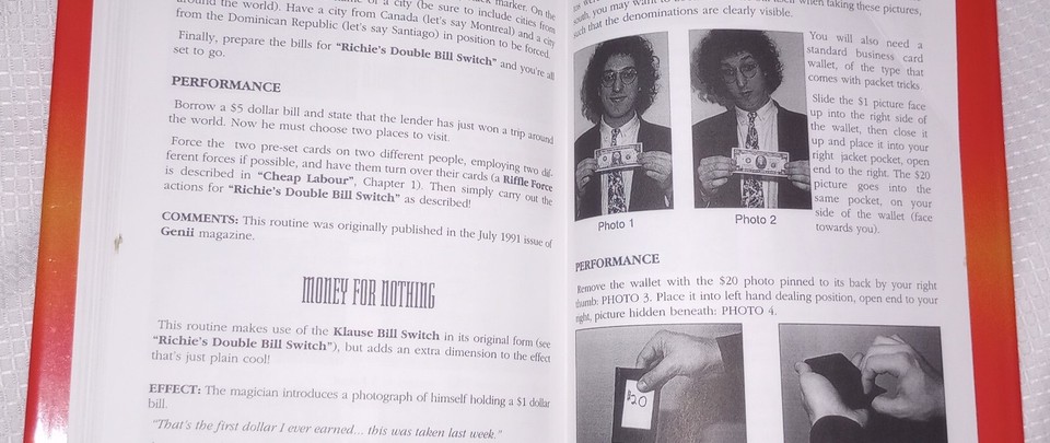 DAVID ACER Natural Selections 1 Card Coin Magic Bill Switch Sankey Out ...