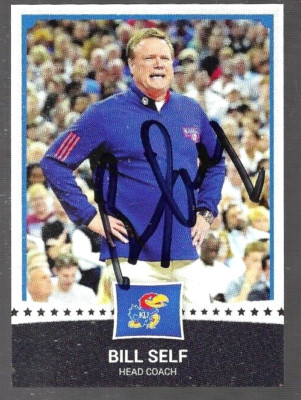 Coach Bill Self KU Jayhawks SIGNED TRADING CARD AUTOGRAPHED Kansas HOF ...