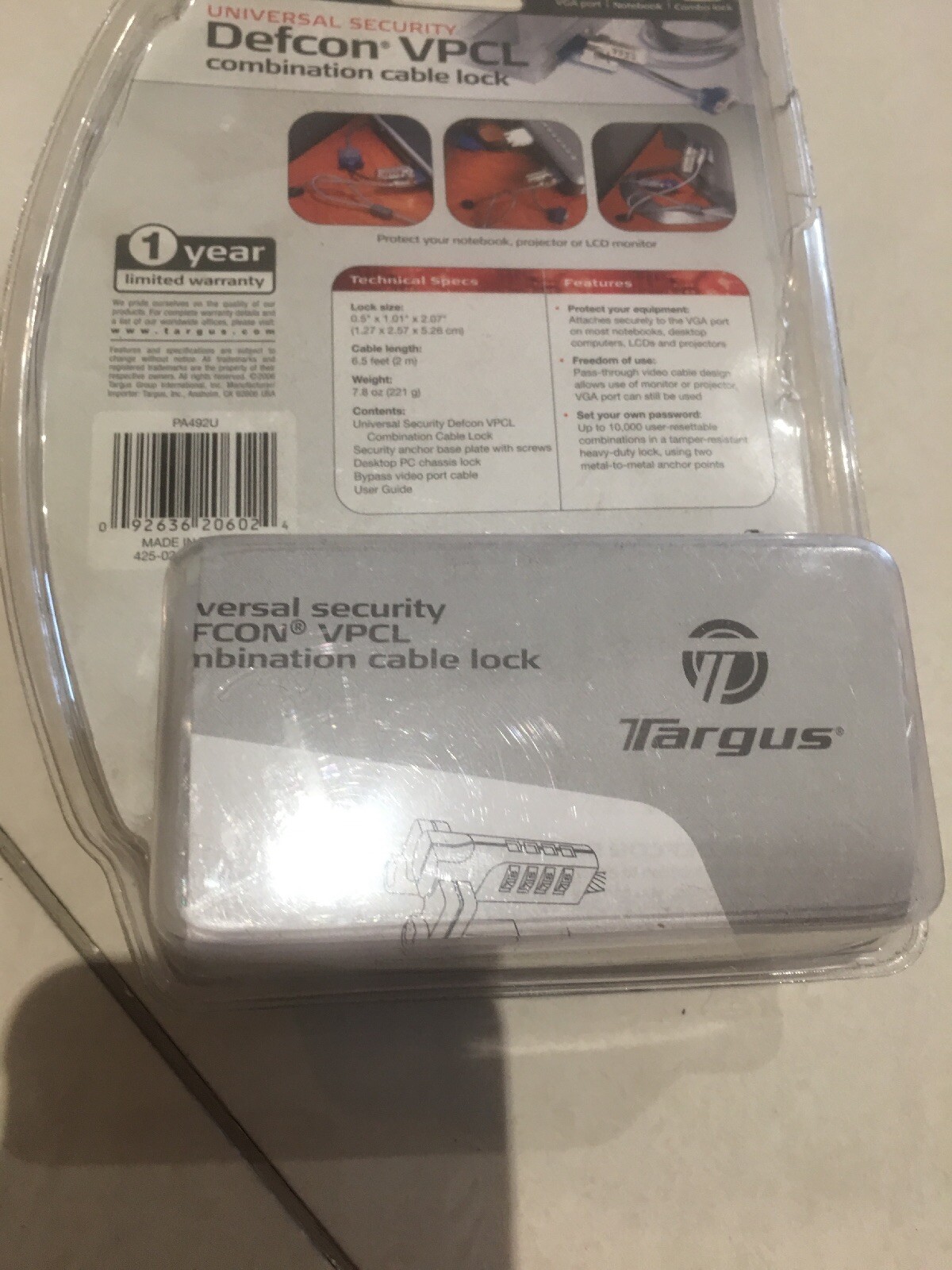 Targus Defcon VPCL Cable Lock PA492U | eBay