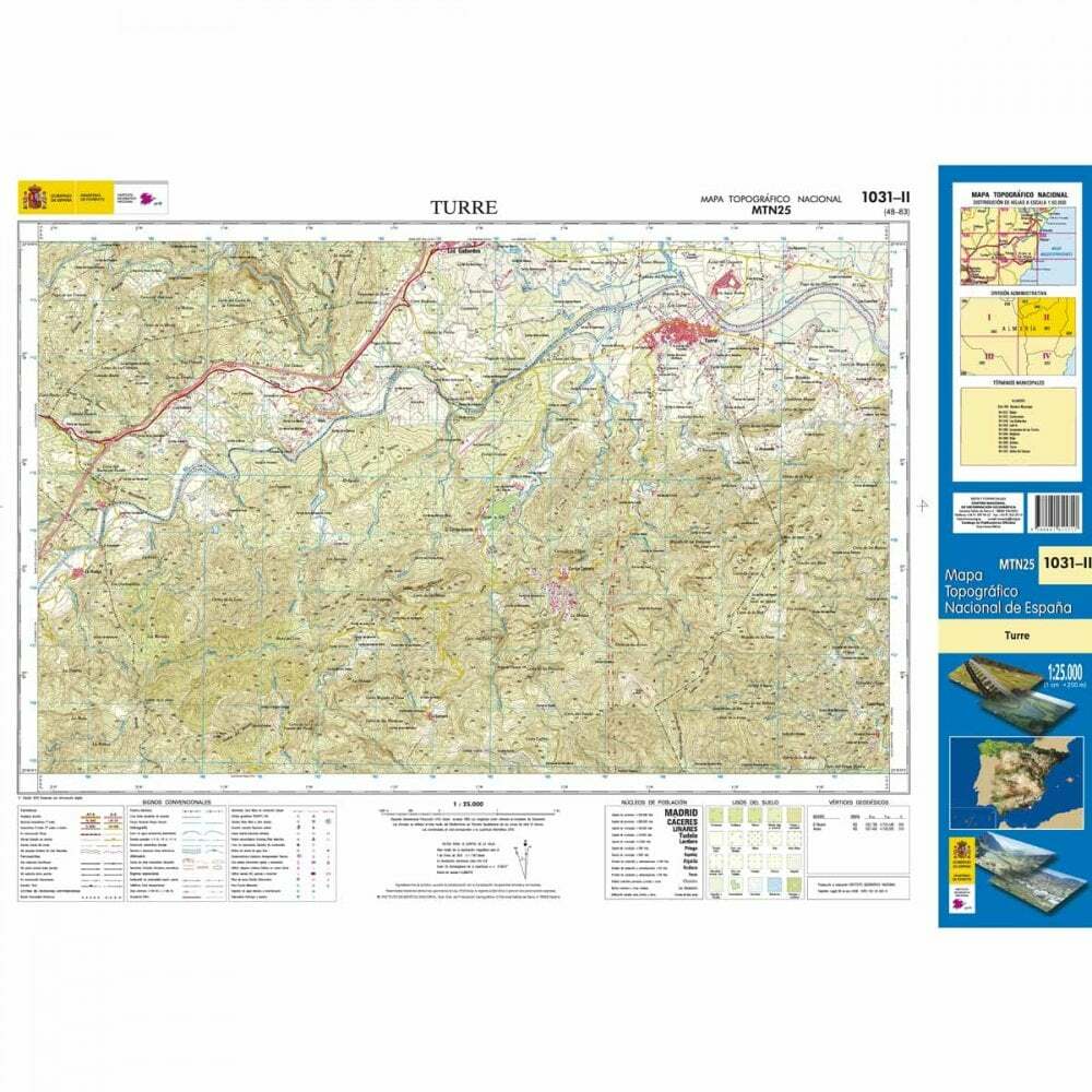Spain map 1031-II (1031-2): Turre hiking walking topographic 1:25K ...