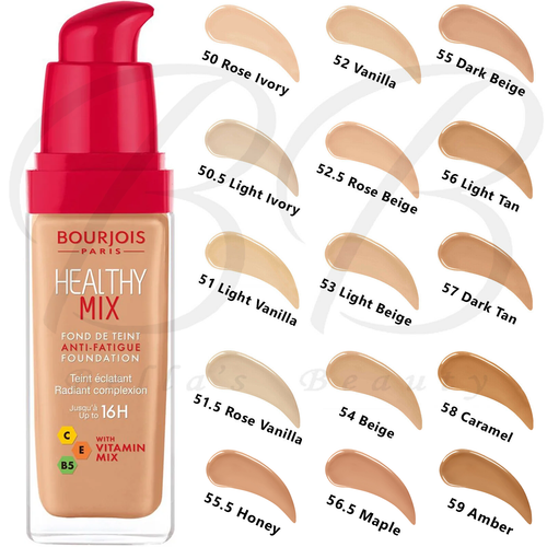 BOURJOIS Healthy Mix Anti-Fatigue Radiant Foundation with Vitamin Mix ...