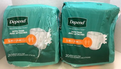 Depend Fresh Protection With Tabs, Incontinence Briefs, Unisex, S-M ...