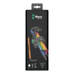 Wera Hex Allen Allan Key Set Multi Colour L Key 9pc 1.5-10mm - 073593 ...