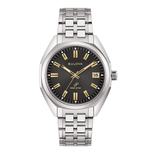Bulova Watch Jet Star Quartz High precision 262 kHz Anthracite Dial ...