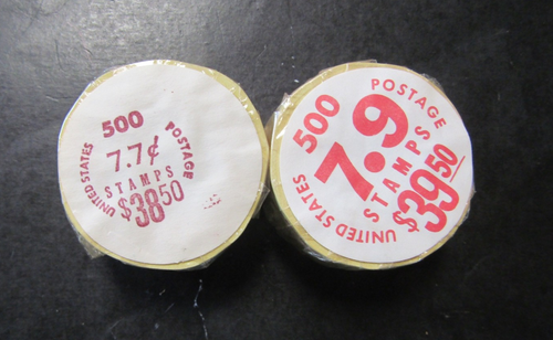 Americana Stamp Issue Roll Pair S# 1012 & 1013, 7.7c Sax & 7.9c Drum ...