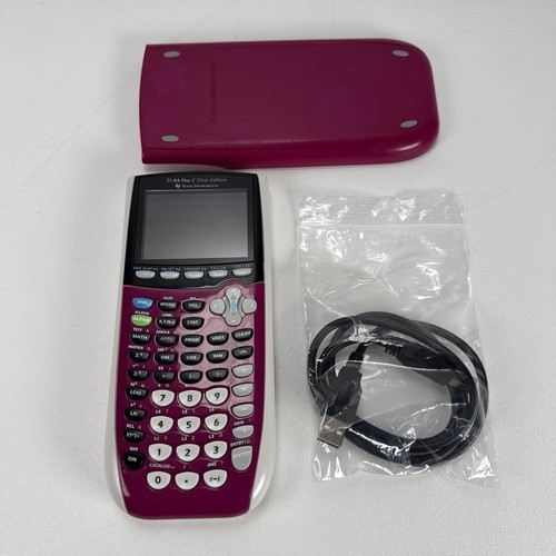 Texas Instruments TI-84 Plus C Silver Edition Dark Pink Graphing ...