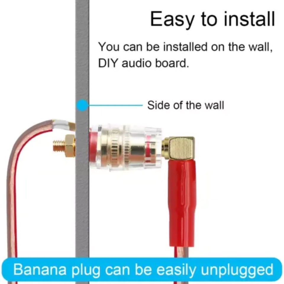 8* Universal 4mm Amplifier Speaker Terminal Binding Post Banana Plug ...