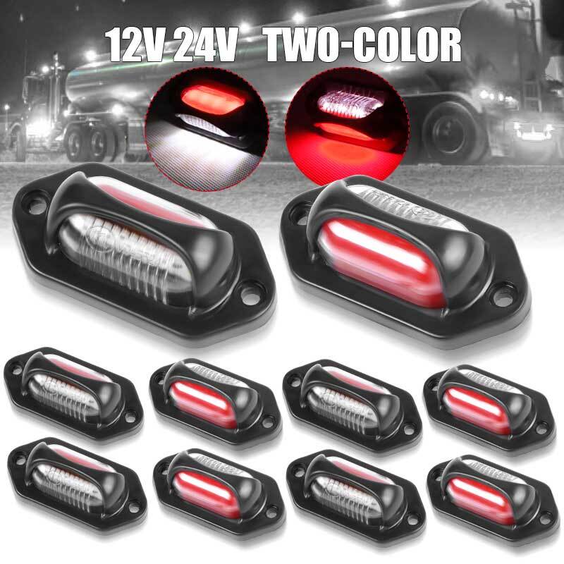 6 LED License Number Plate Light Side Lamp for Truck SUV Trailer Lorry ...