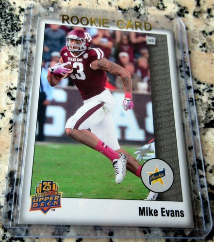 MIKE EVANS 2014 Upper Deck #1 Draft Pick STAR Rookie Card RC SP Bucs ...