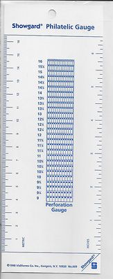 Showgard Perforation Gauge Ruler and Mount Size Chart | eBay