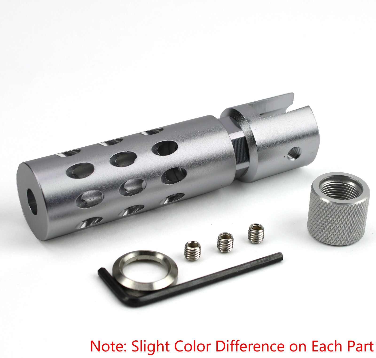 Silver Muzzle Brake/Linear Compensator Compatible with Ruger 10/22 1022 ...