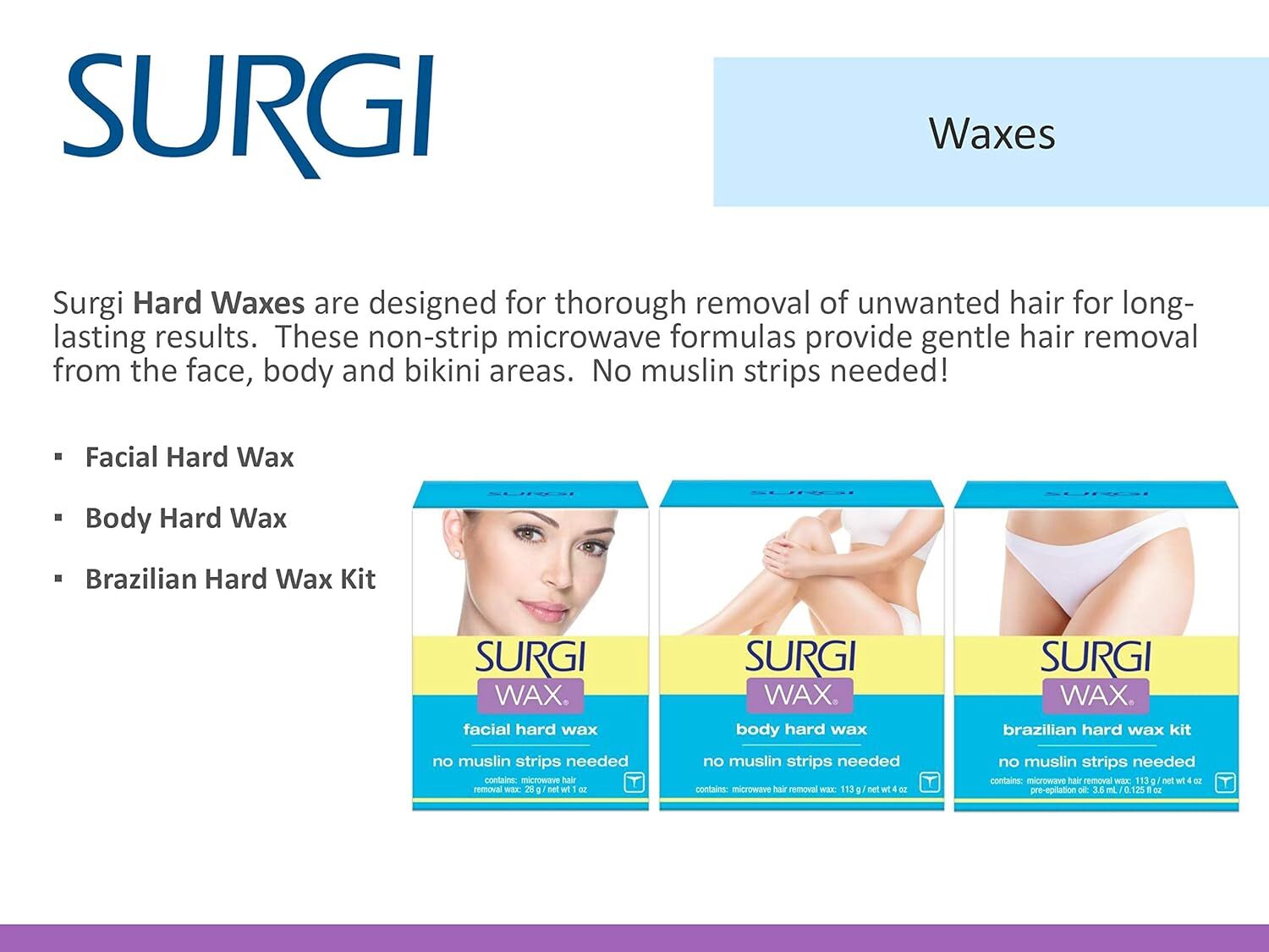 Surgi Wax Brazilian Waxing Kit for Private Parts 4 Oz 113 G (Pack of 3 ...