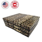 Made In US Leopard Cotton Filled Gift Boxes Jewelry Cardboard Boxes ...