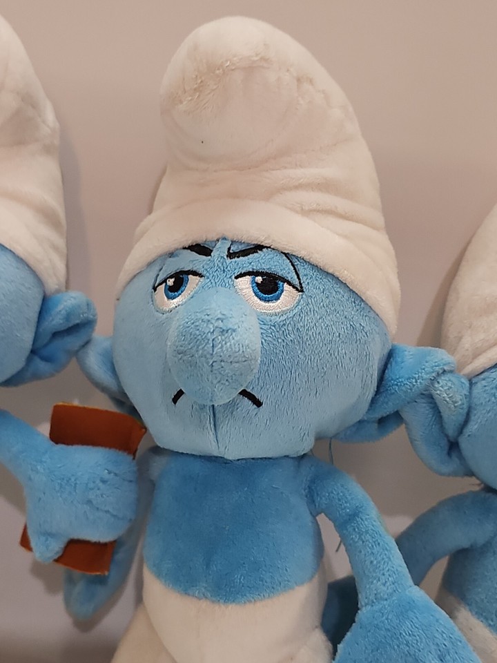 3 12" The Smurfs Crouchy, Happy, Clumsy Plush Stuffed Fast Same Day ...