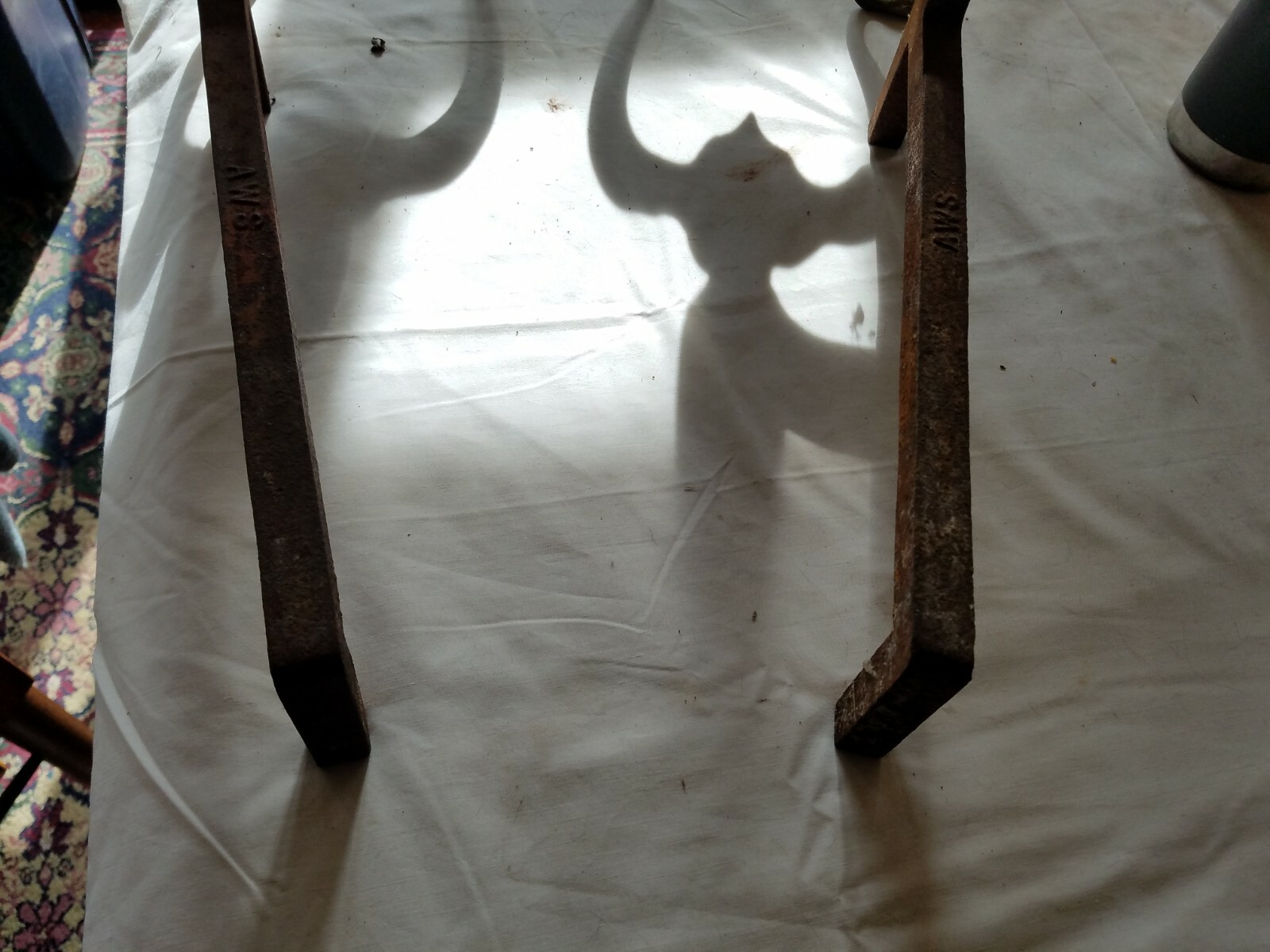 Antique Vintage AWS Brass Federal Style 20" Andirons | eBay