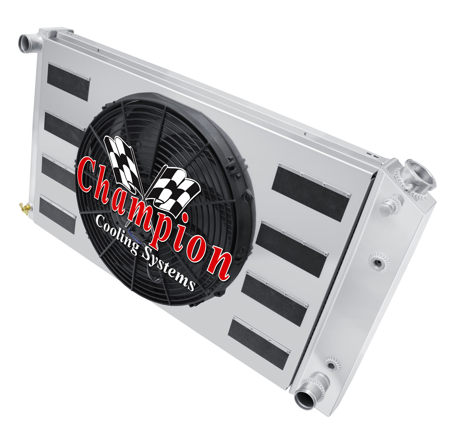 MN 2 Row 1" Radiator 17x28",16" Fan,Flap Shroud-1968-1977 Chevrolet ...