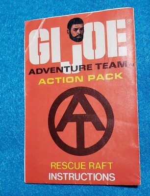 Vintage 1970s GI Joe Adventure Team Instructions - Rescue Raft Action ...